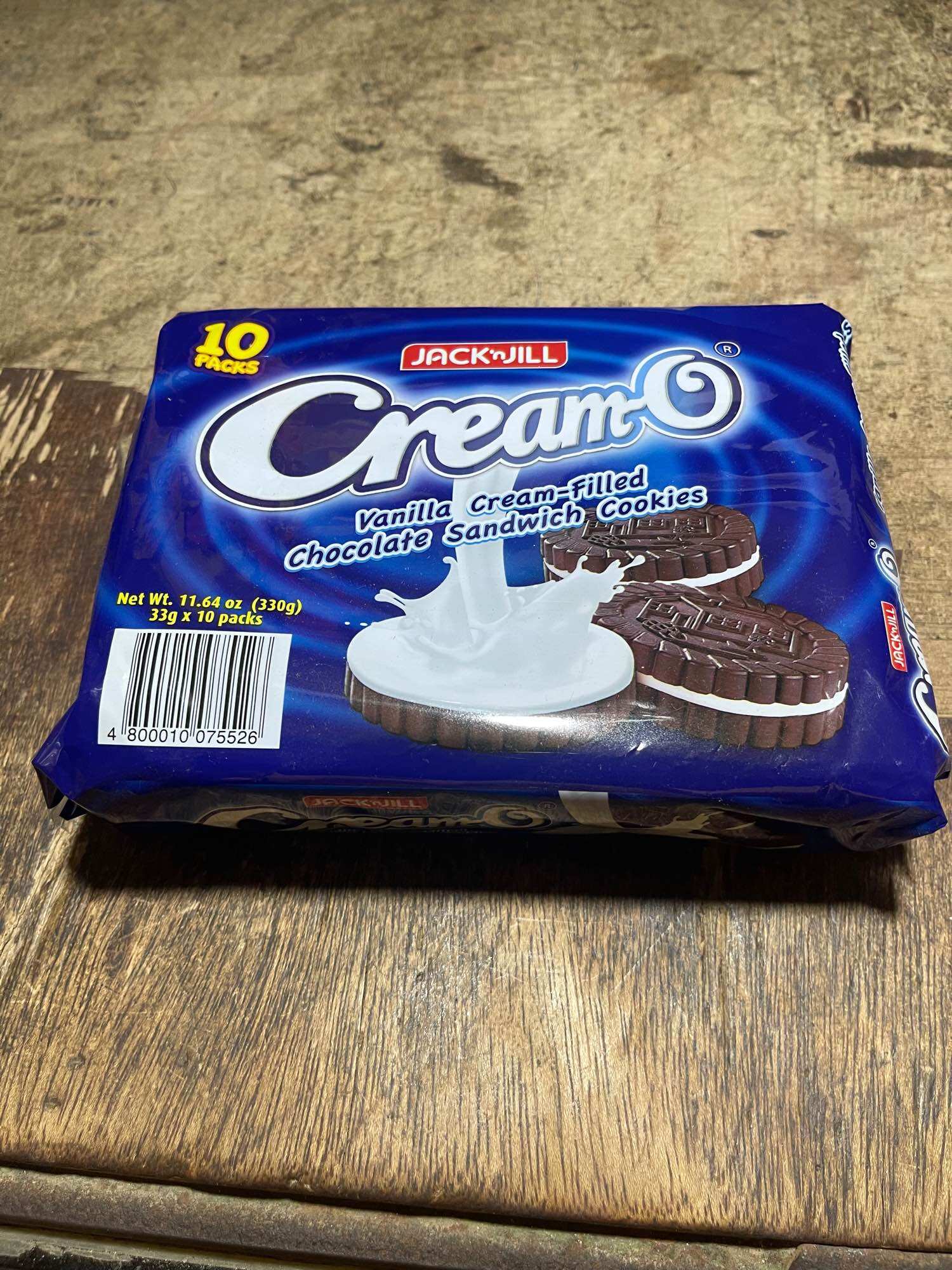 Cream-O Vanilla Cream Filled Chocolate Cookies 10x33g | Lazada PH