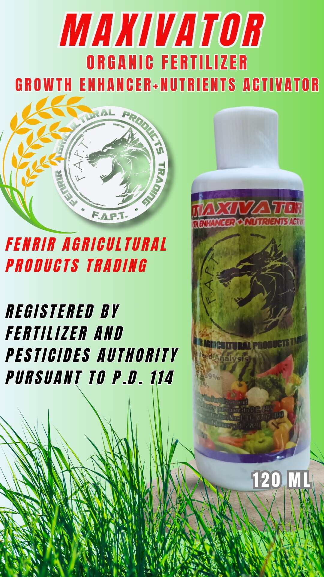 Maxivator Growth Enhancer Nutrients Activator Organic Fertilizer 120ML ...