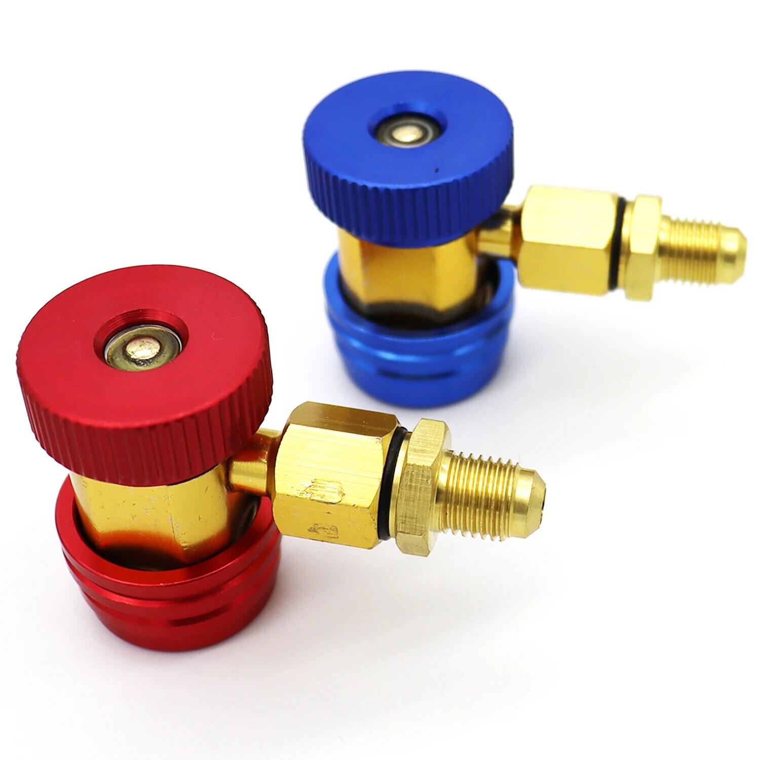 Adjustable R134A Adapter Fittings H/L Quick Coupler AC Car Air ...