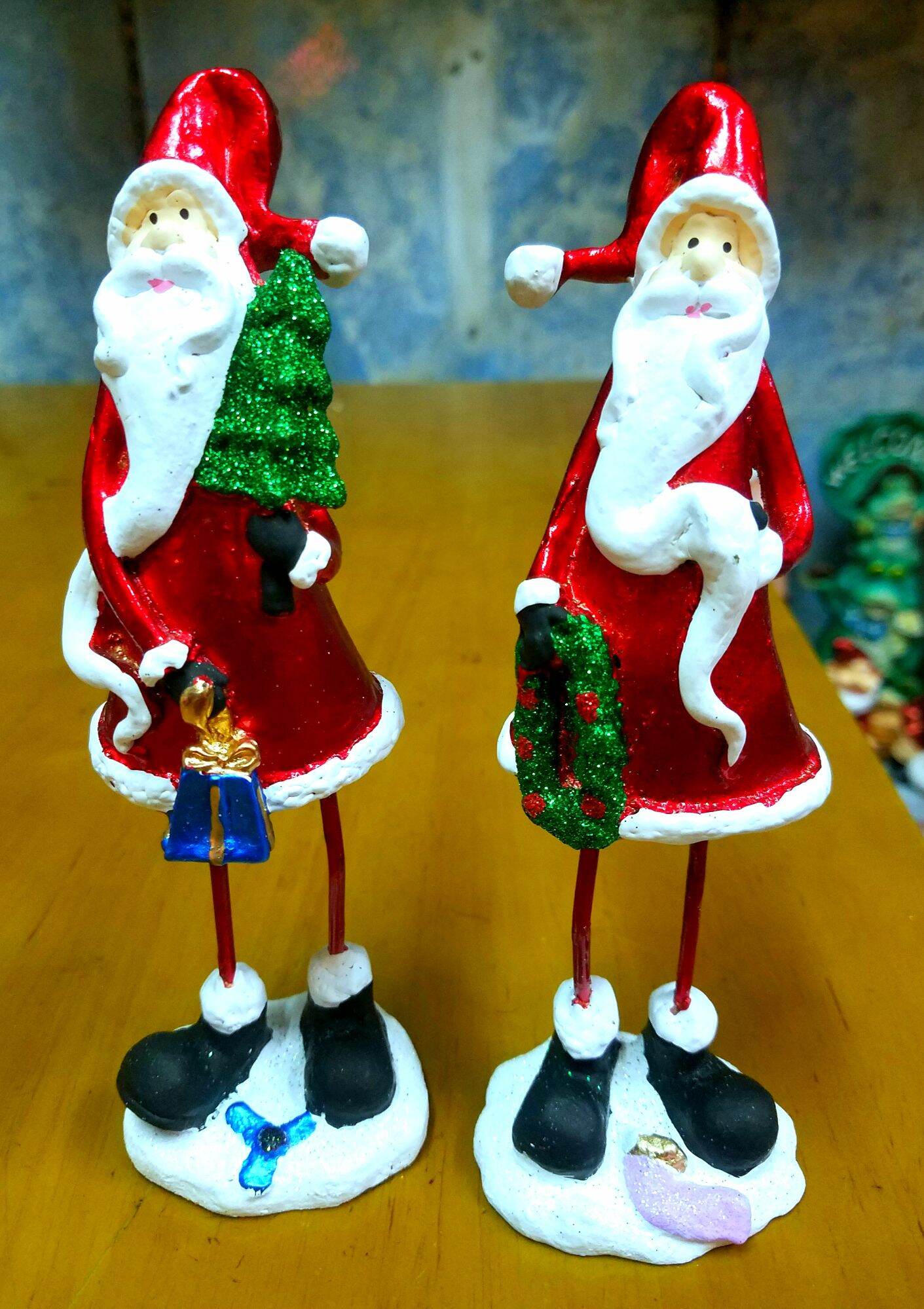 PAIR OF SKINNY LEGS SANTA CLAUS | Lazada PH