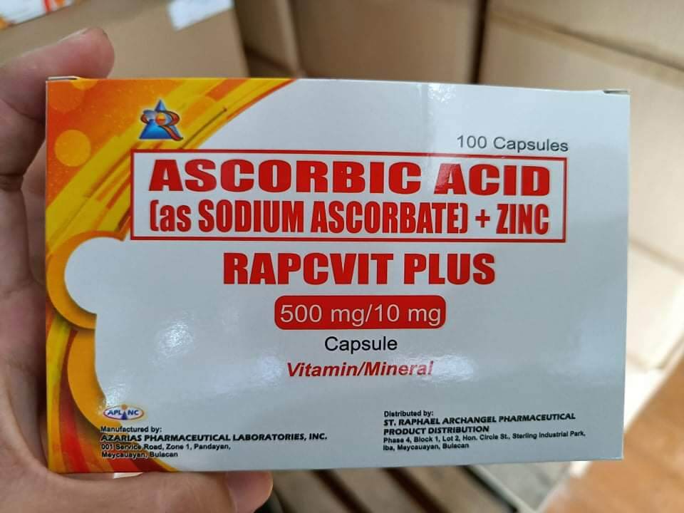 Rapcvit Plus Ascorbic Acid(as sodium ascorbate)+Zinc | Lazada PH
