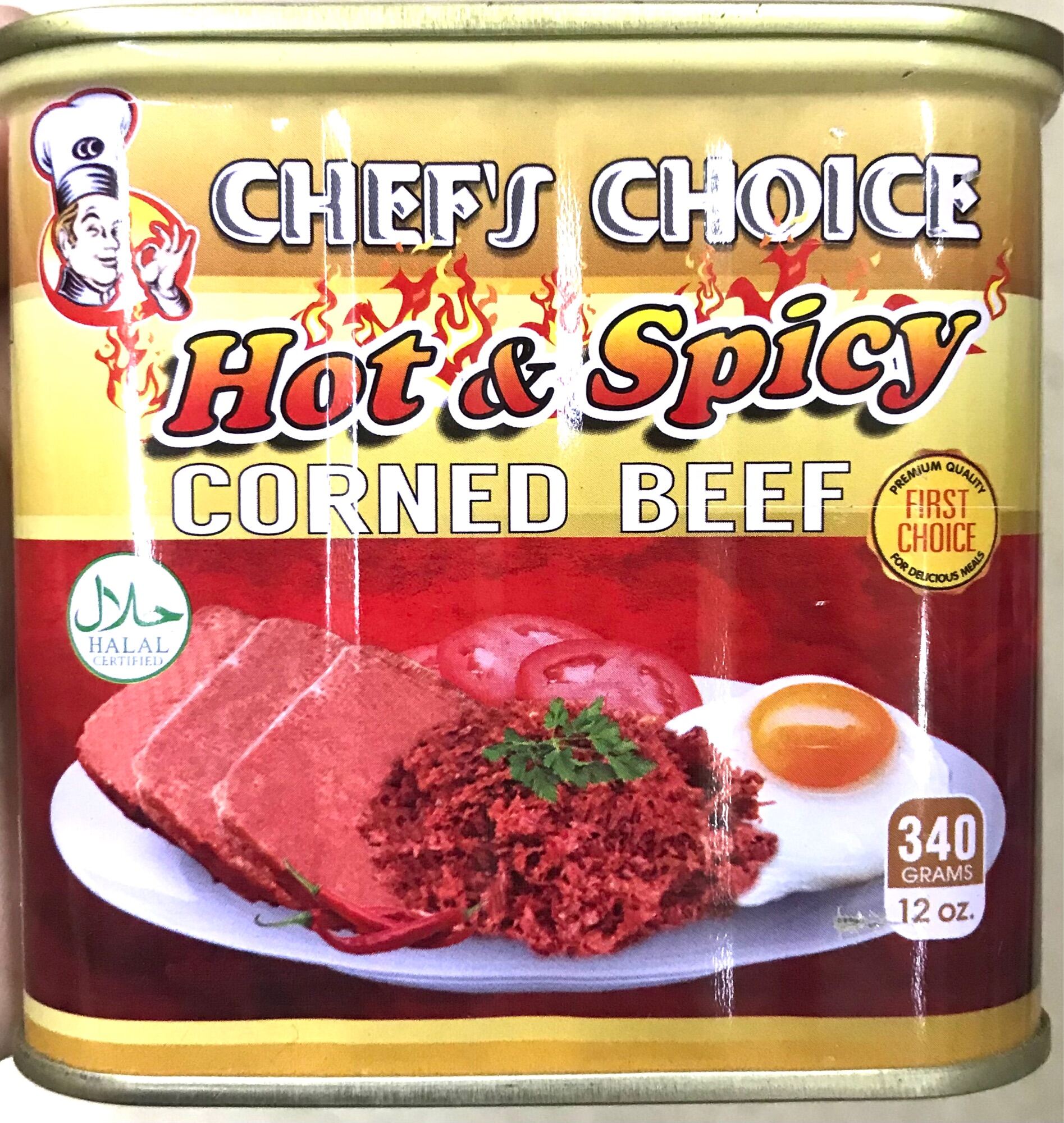 Chef’s Choice Hot & Spicy Corned Beef 340g Halal Certified | Lazada PH