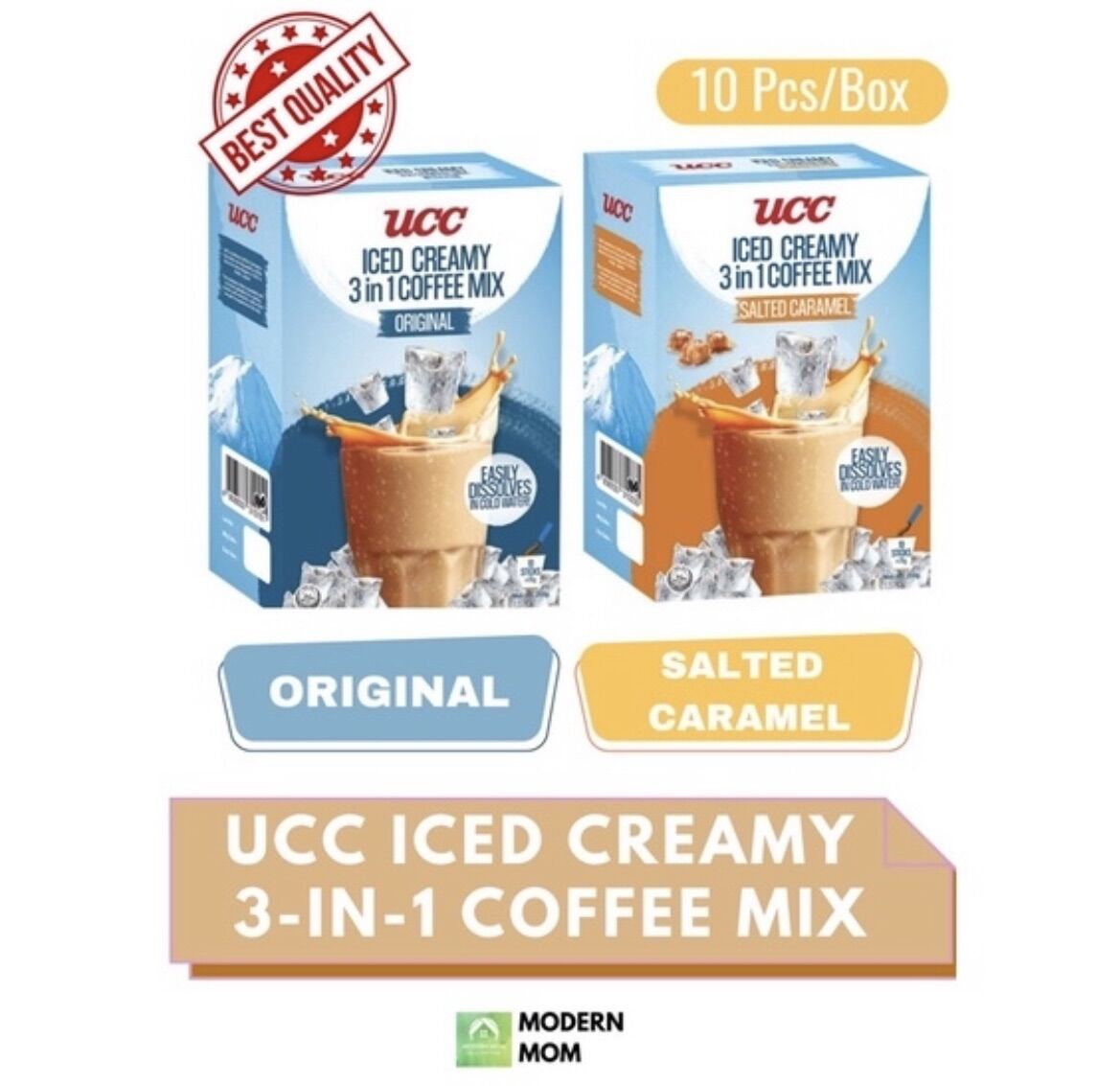 UCC Iced Creamy 3-in-1 Coffee Mix!! in ORIGINAL and SALTED CARAMEL 10 ...