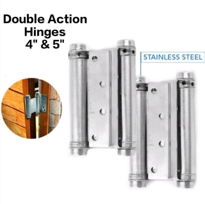 Double Action Spring Hinges Stainless steel 4"&5"(1pair) | Lazada PH