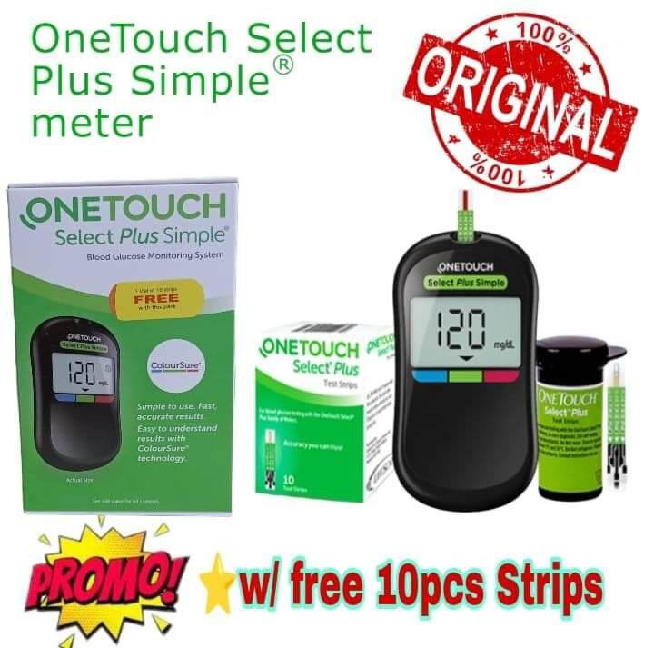 One Touch Select PLUS Simple Glucometer (complete set) | Lazada PH