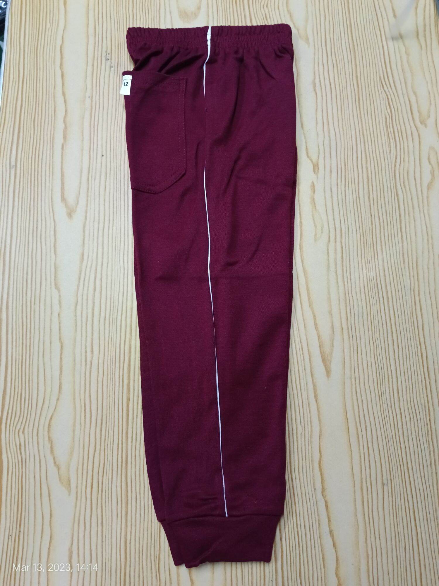Maroon Jogging Pants Cotton School P.E Uniform | Lazada PH