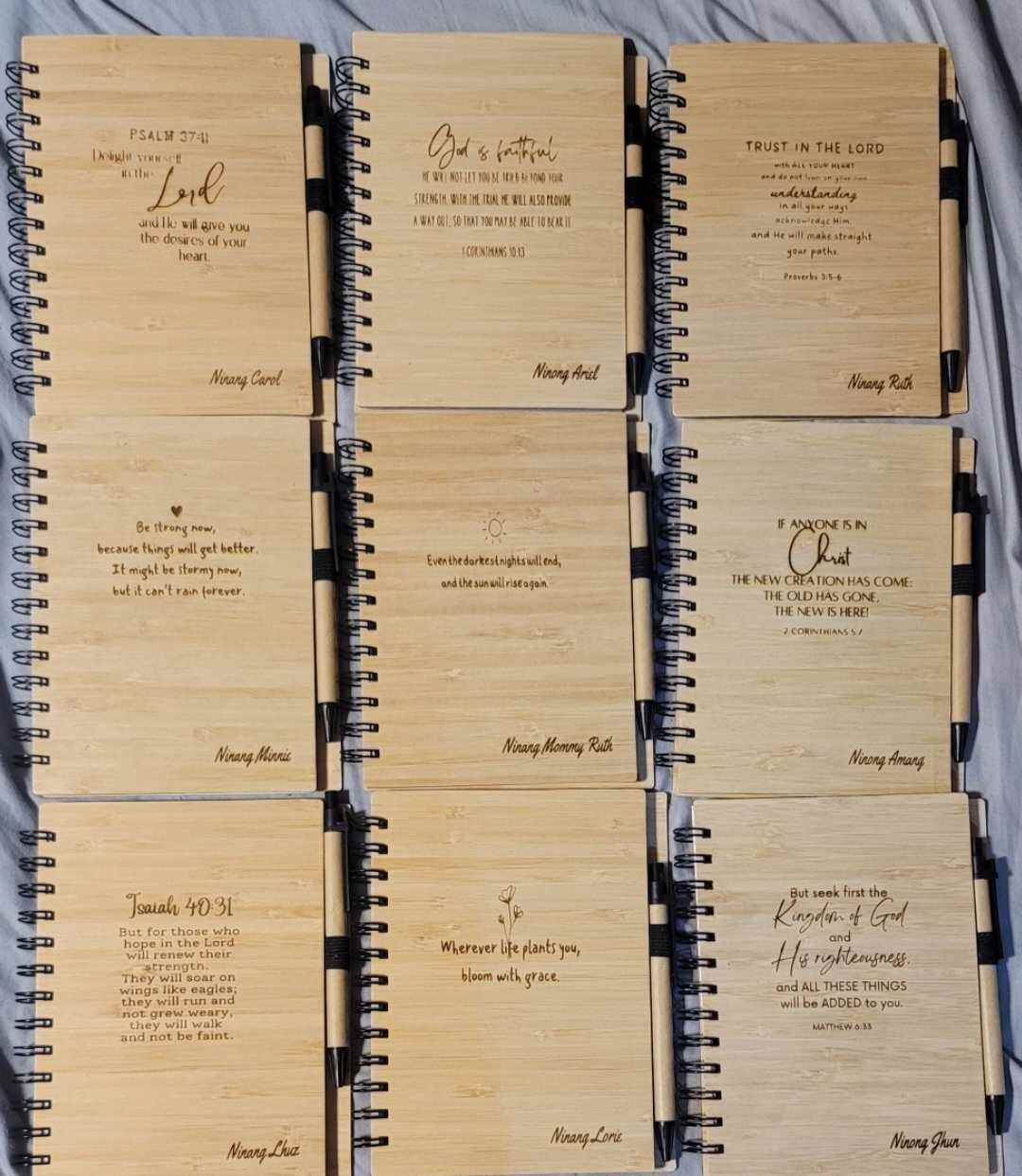 Personalized Laser Engrave Bamboo Notebook | Lazada PH