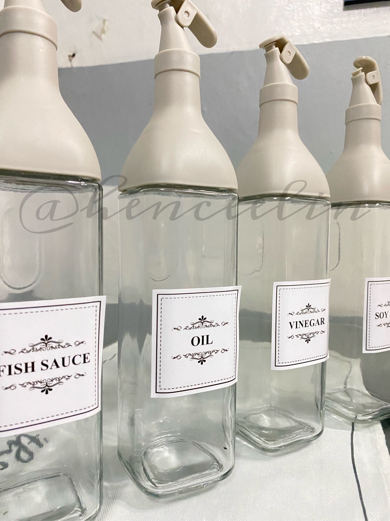 CKS Nordic Bottles Non Leak Condiments Glass Bottle Oil Vinegar Soy ...