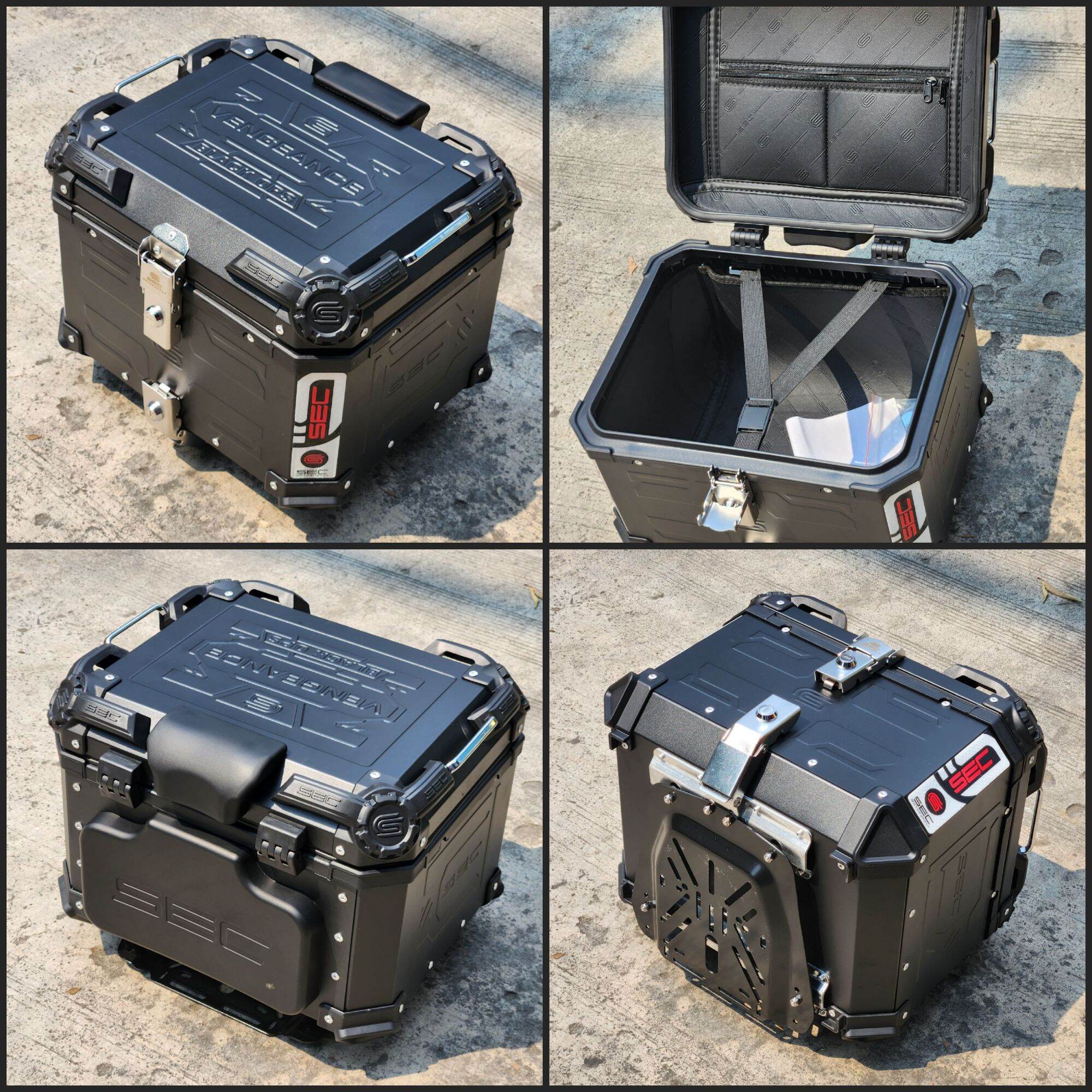 SEC ALLOY TOP BOX ( with BACKREST ) 45L and 55L | Lazada PH