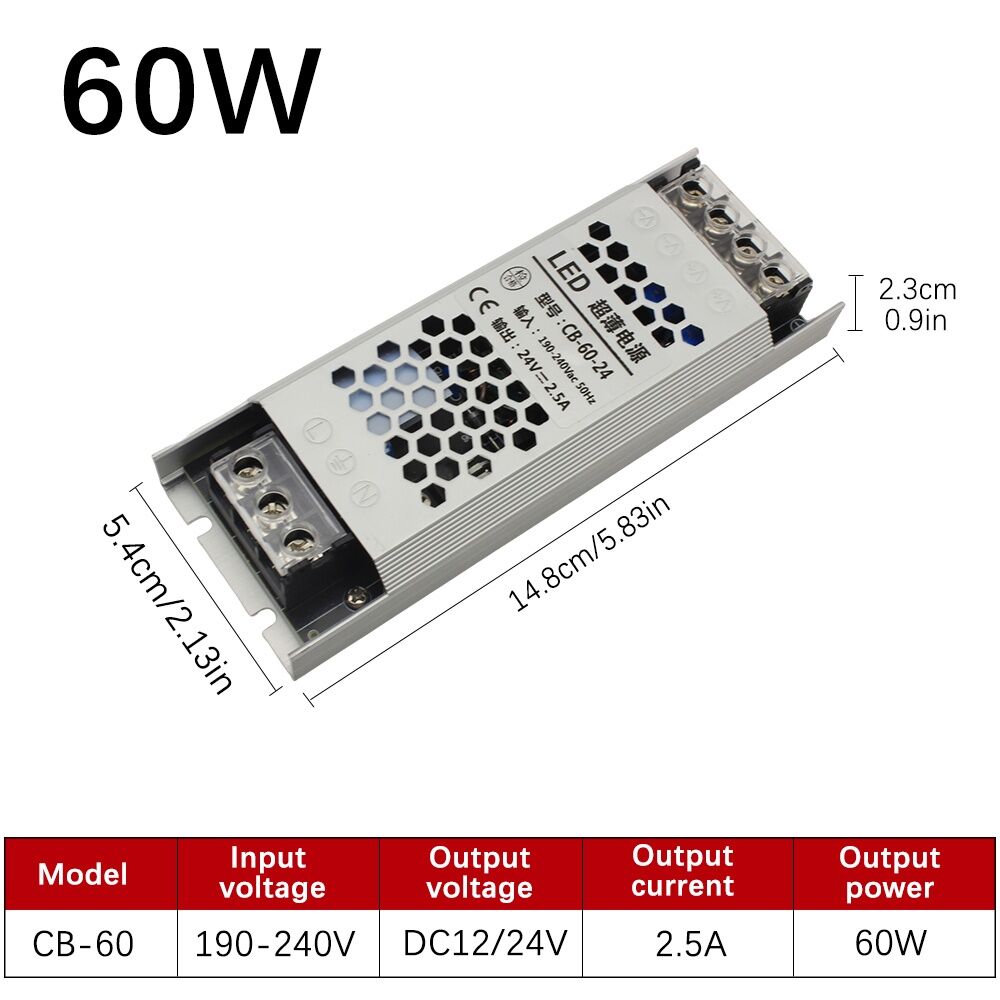Switching LED Power Supply DC12V 24V Lighting Transformers 60W 100W 150W 200W 300W 400W Adapter ...