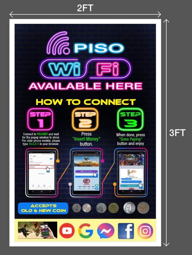 PISO WI FI TARPAULIN PRINT 2X3FT Lazada PH