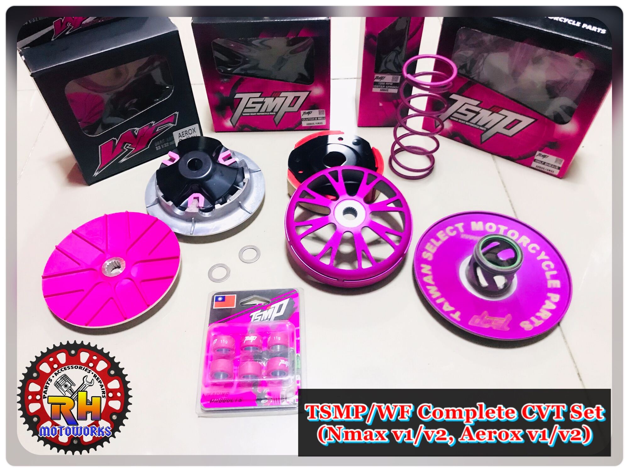 TSMP/WF CVT Set for Nmax v1/v2, Aerox v1/v2 (with Half-Sheave) | Lazada PH