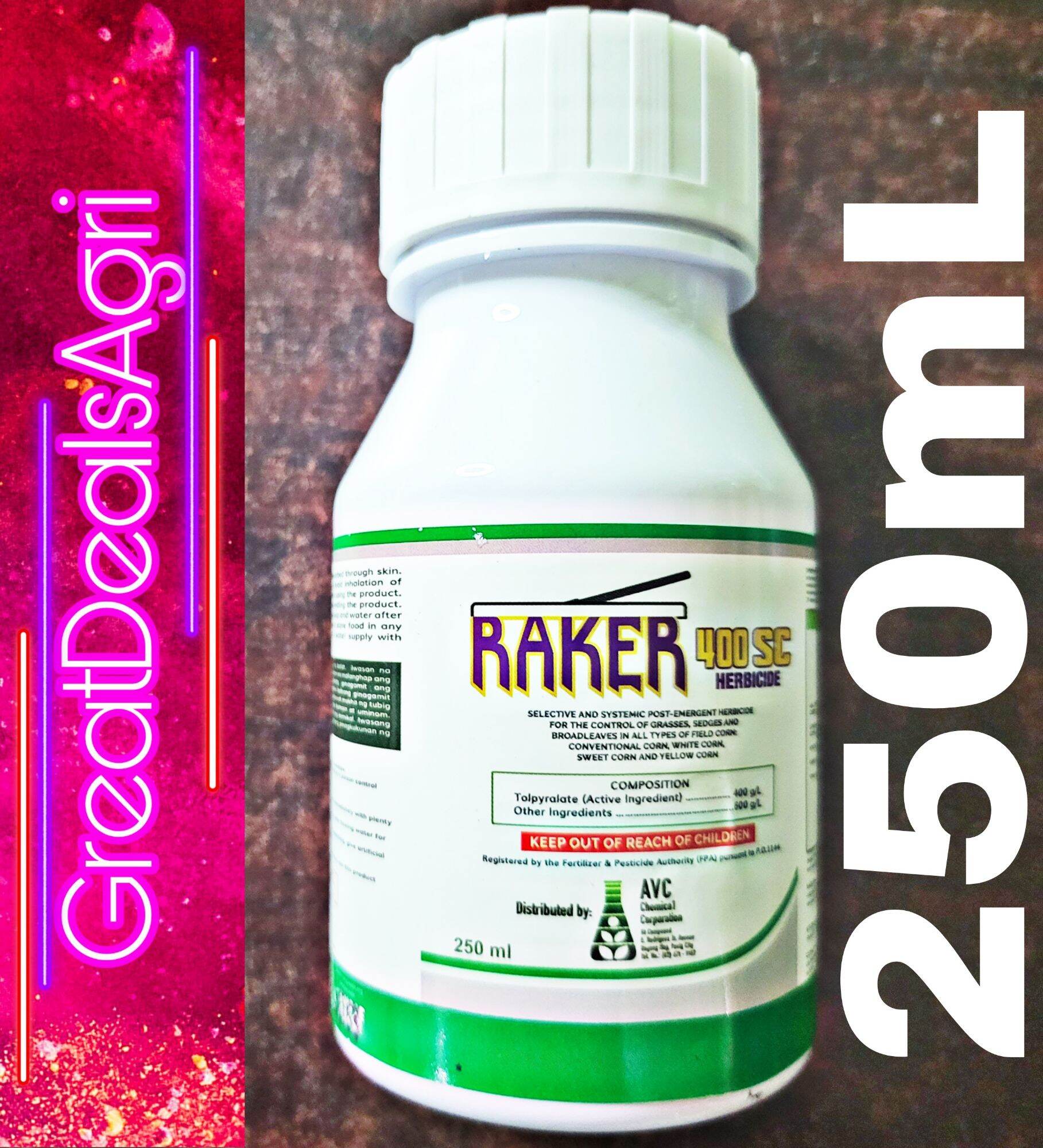 RAKER 400 SC TOLPYRALATE POST-EMERGENT, SELECTIVE HERBICIDE (250mL) BY ...
