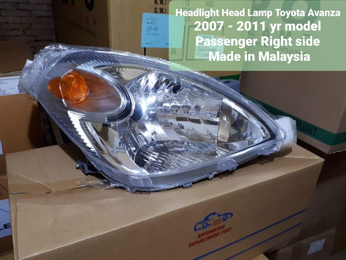 Headlight Head Lamp Toyota Avanza 2007 - 2011 yr model Passenger Right ...
