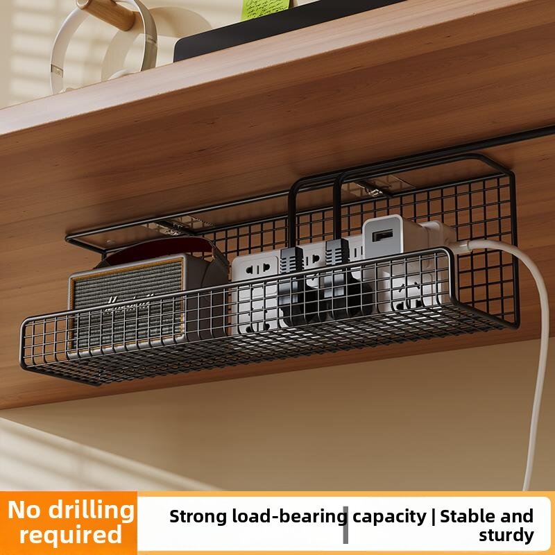 under Desk Cable Organizer Power Cable Slot Hidden Box Socket Fixer ...