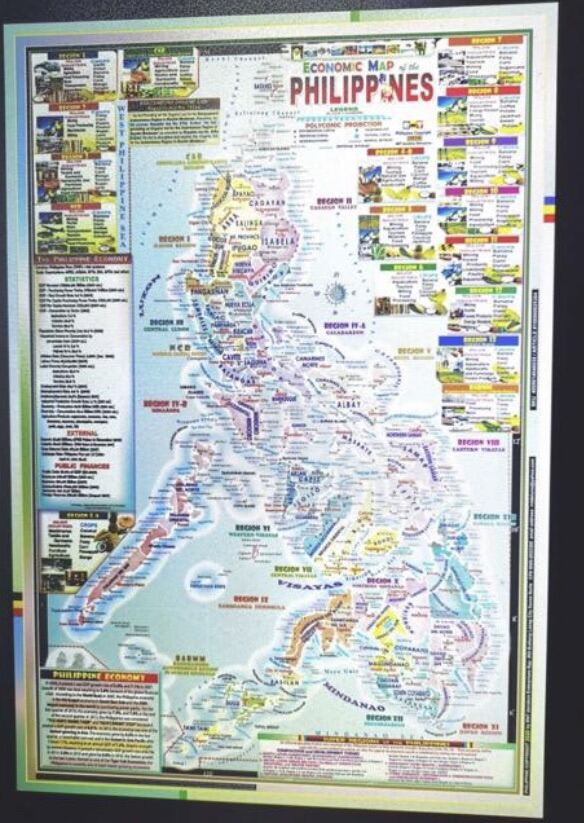 1 pc Philippine Economic Map 12x17.5 inches with Sealed Plastic | Lazada PH