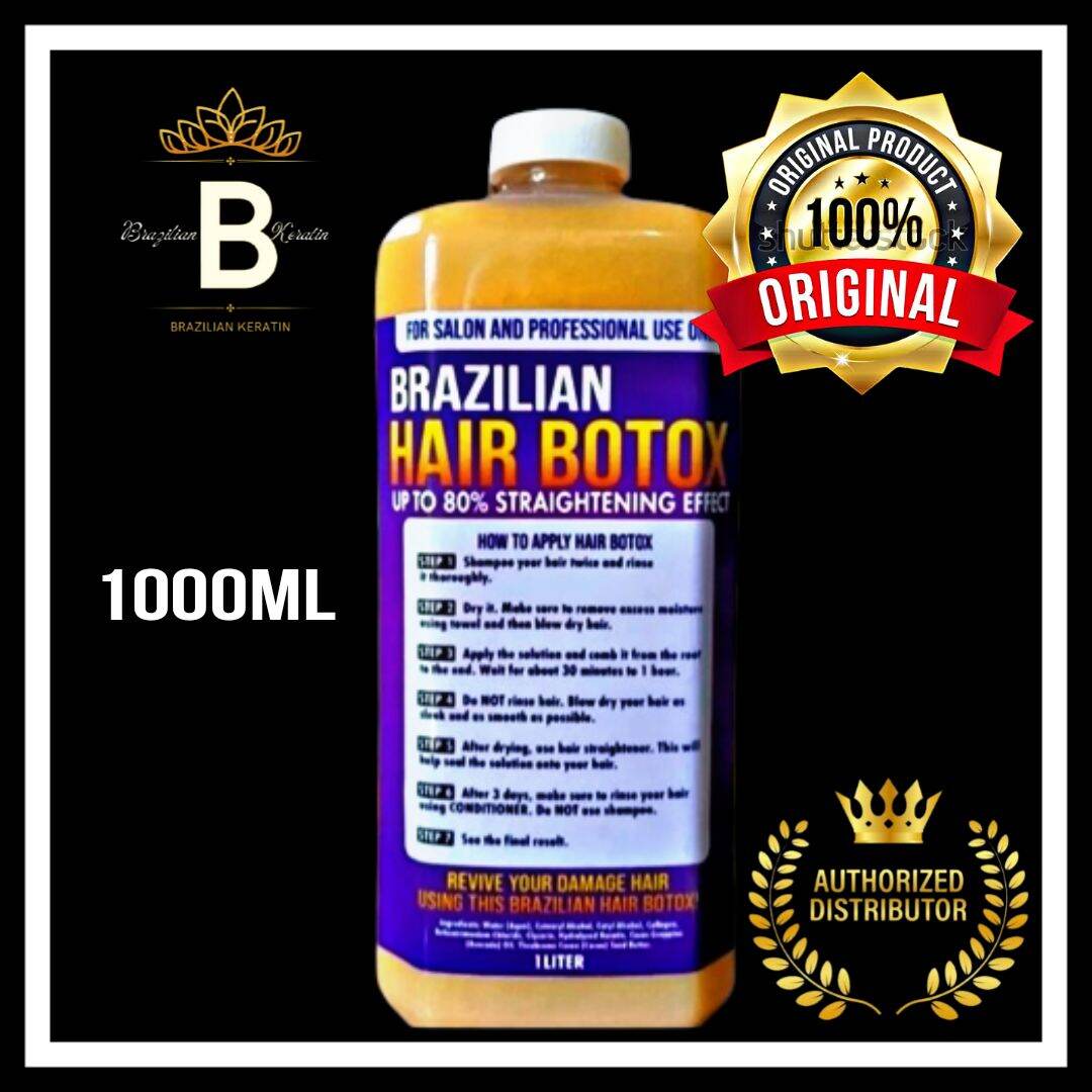 ORIGINAL BRAZILIAN HAIR BOTOX TREATMENT UP TO 80% STRAIGHTENING EFFECT ...