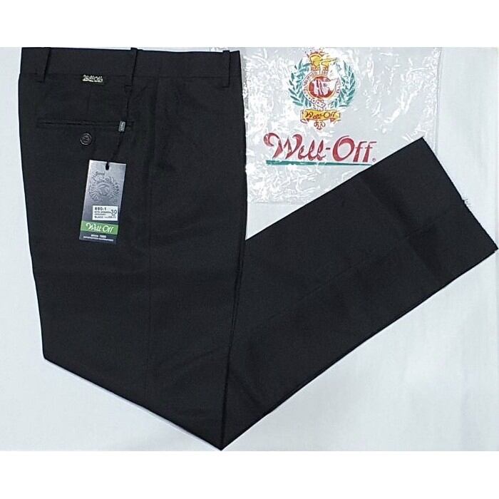WELL OFF SLACKS FOR MEN(BLACK & NAVY BLUE & KHAKIE) up | Lazada PH