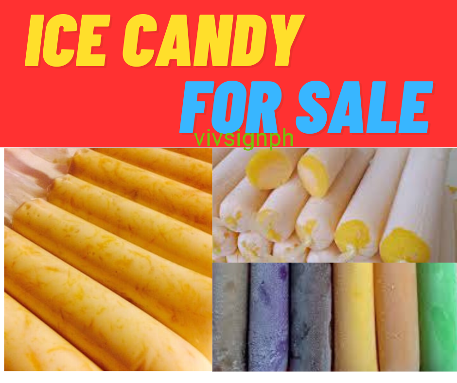 Signages Ice Candy Laminated A4 Size makapal 250mic matibay glossy ...