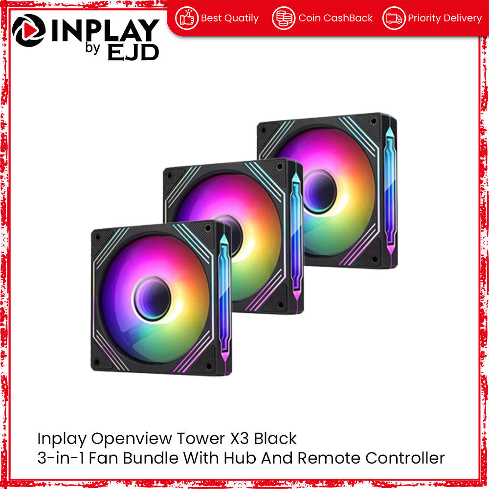 Inplay Openview Tower 6Pin Single Fan Only | 3-in-1 Fan Bundle with Hub ...