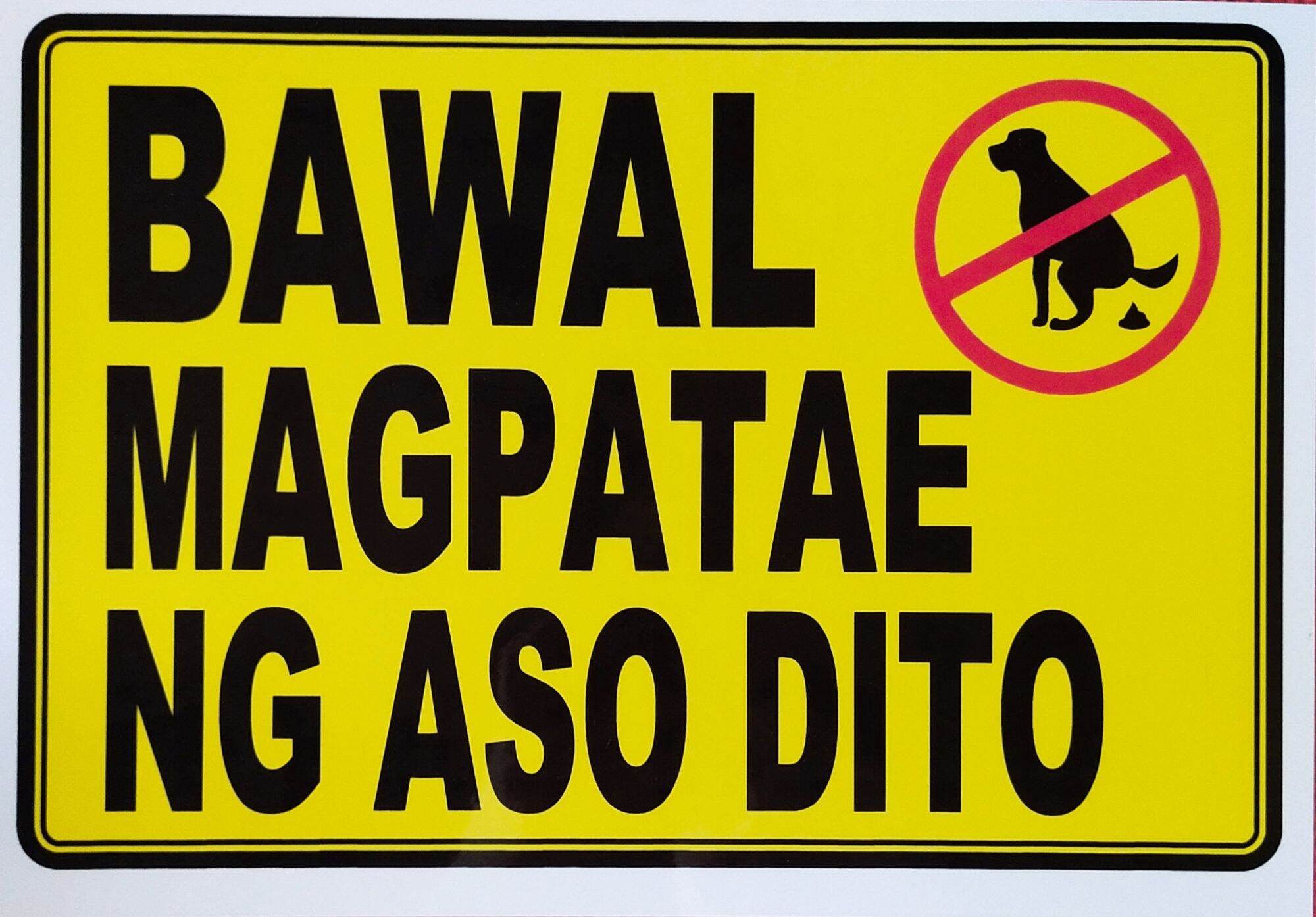 Laminated Tagalog Signage A4 Size | Lazada PH