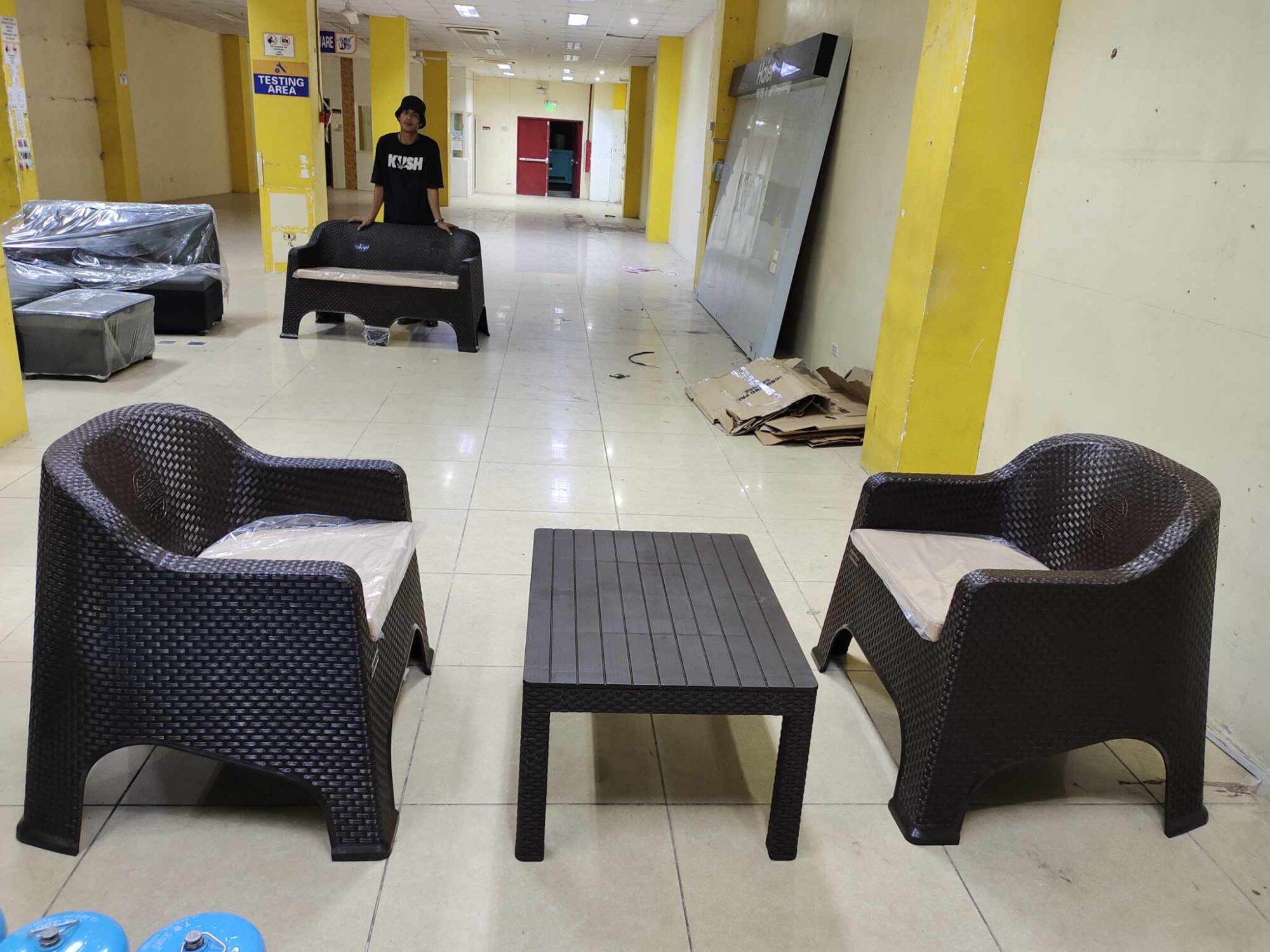 Jolly fortune two single Sala set with cushion and table 3in1 elegant ...