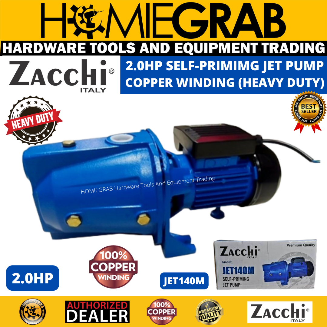 ZACCHI ITALY 2.0HP SELF-PRIMING JET PUMP 1500W - Pure Copper Winding ...
