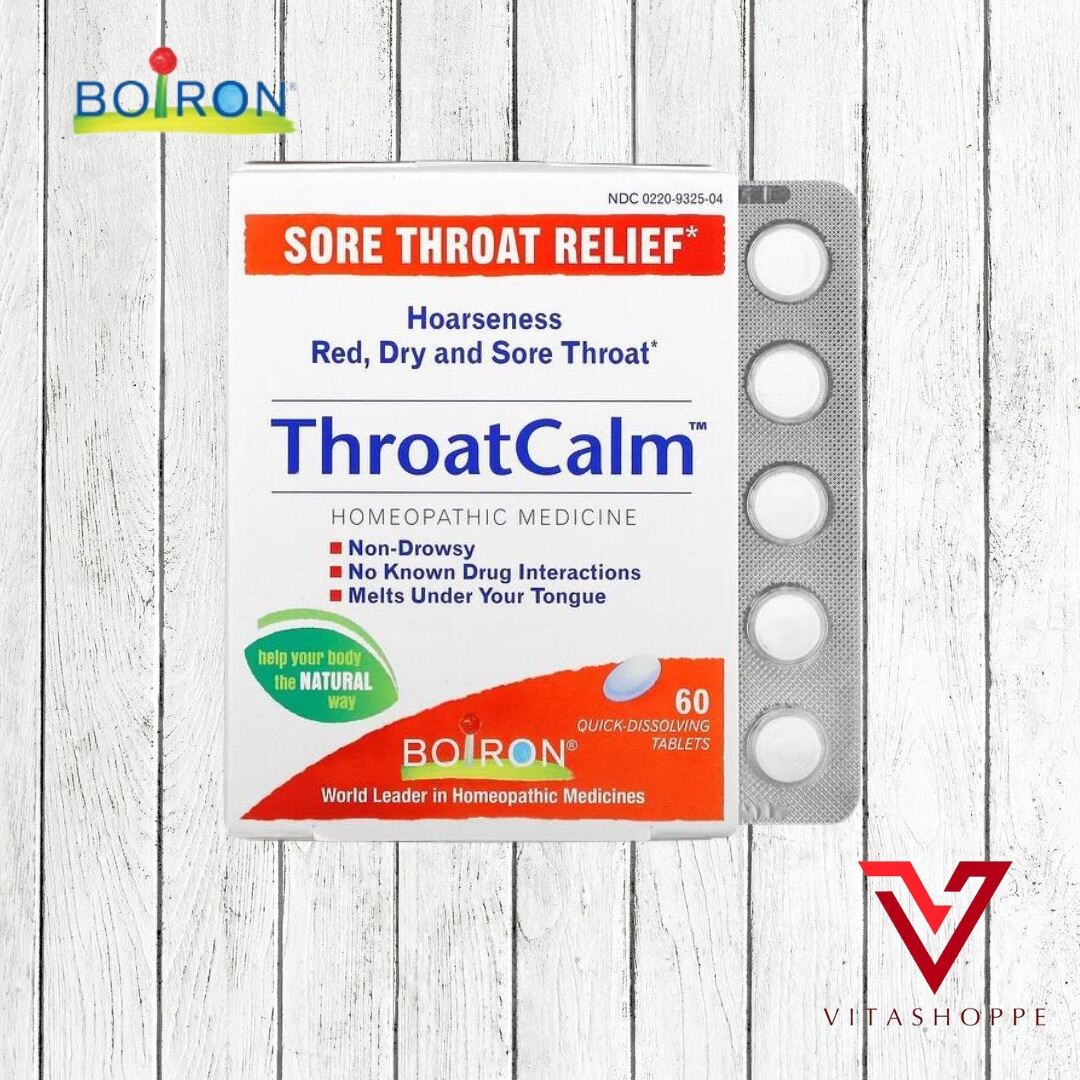 Boiron ThroatCalm Sore Throat Relief 60 Quick-Dissolving Tablets | Lazada PH