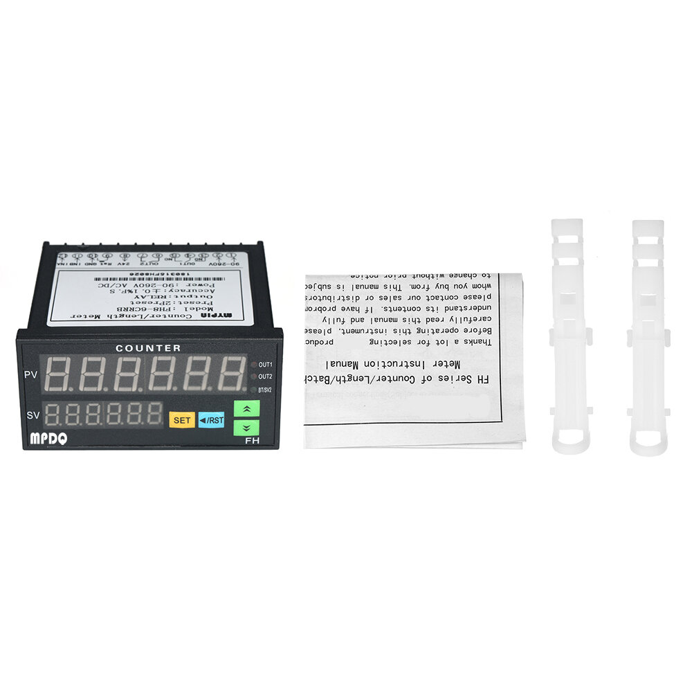 Counter Meter Dual Light-emitting Diode Display Digital Counter 90~265V ...