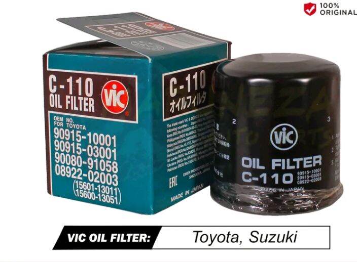VIC C-110 OIL FILTER GENUINE MADE IN JAPAN | Lazada PH