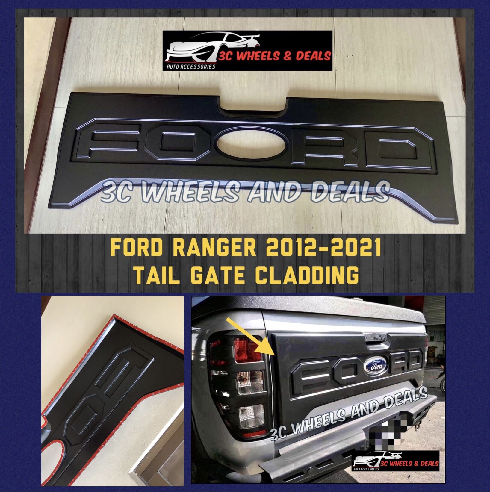 FORD RANGER 2012-2021 TAIL GATE CLADDING
