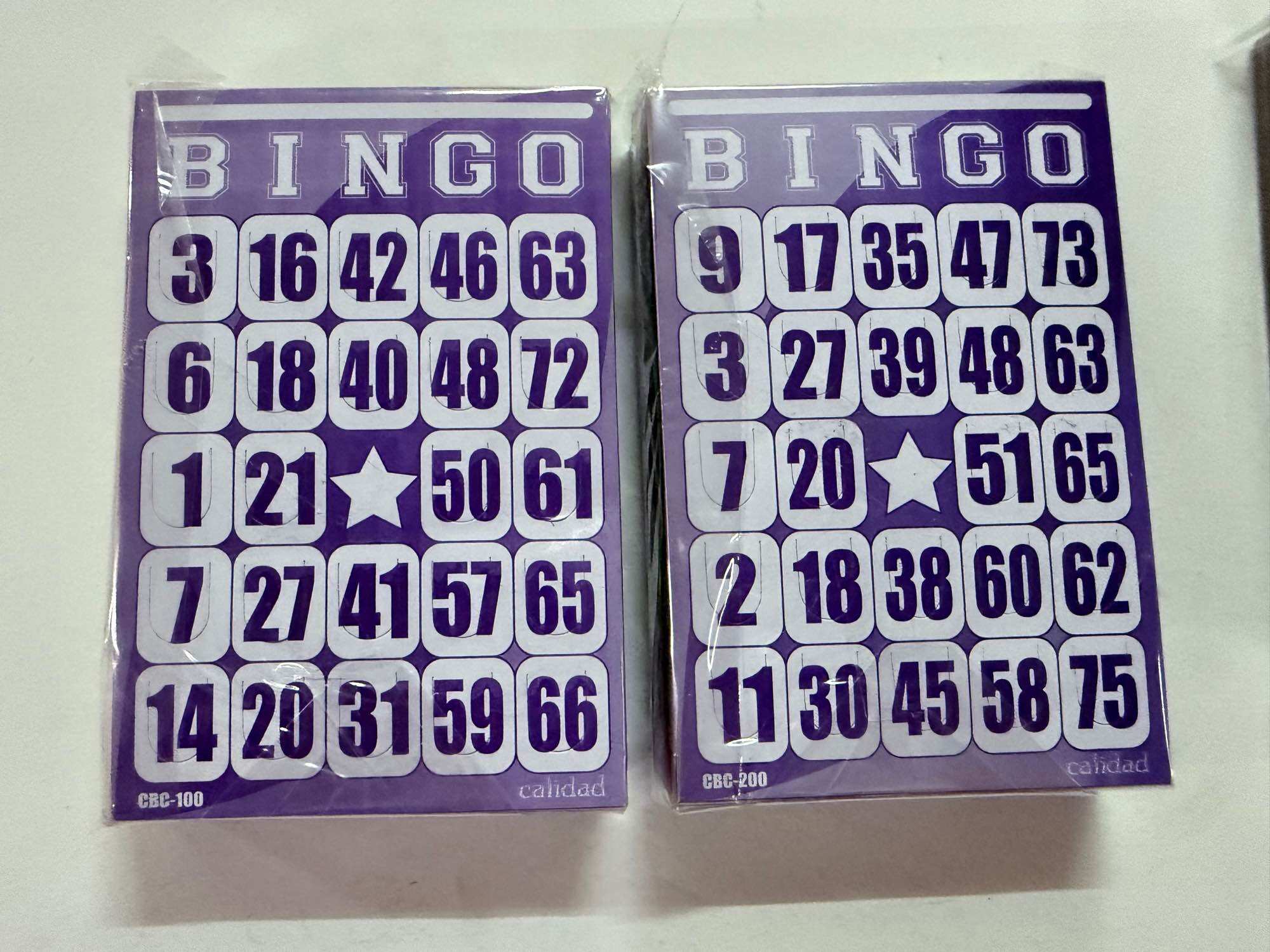 Bingo Cards With Flip Sold by 100’s & 50’s per pack Series 100 to 800 ...