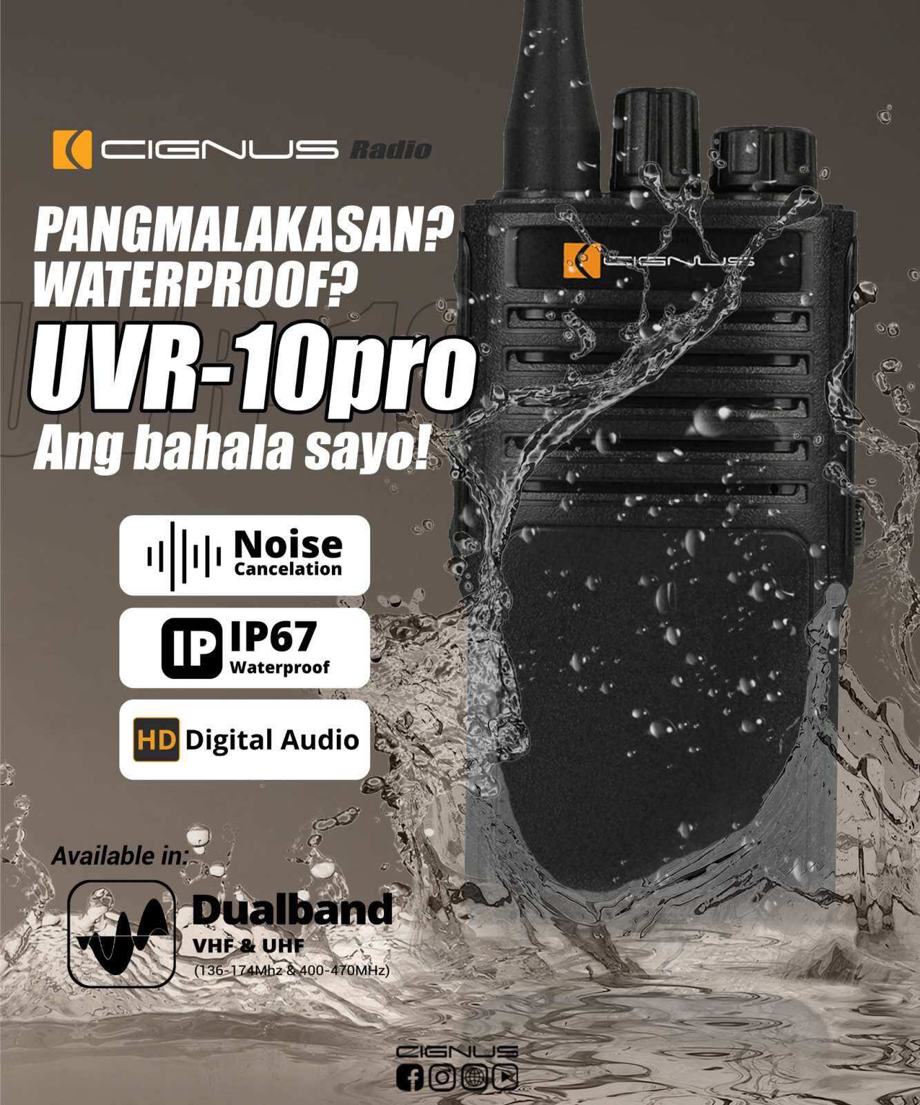CIGNUS UVR10 PRO Non Keypad Dualband High Power Long Range and ...