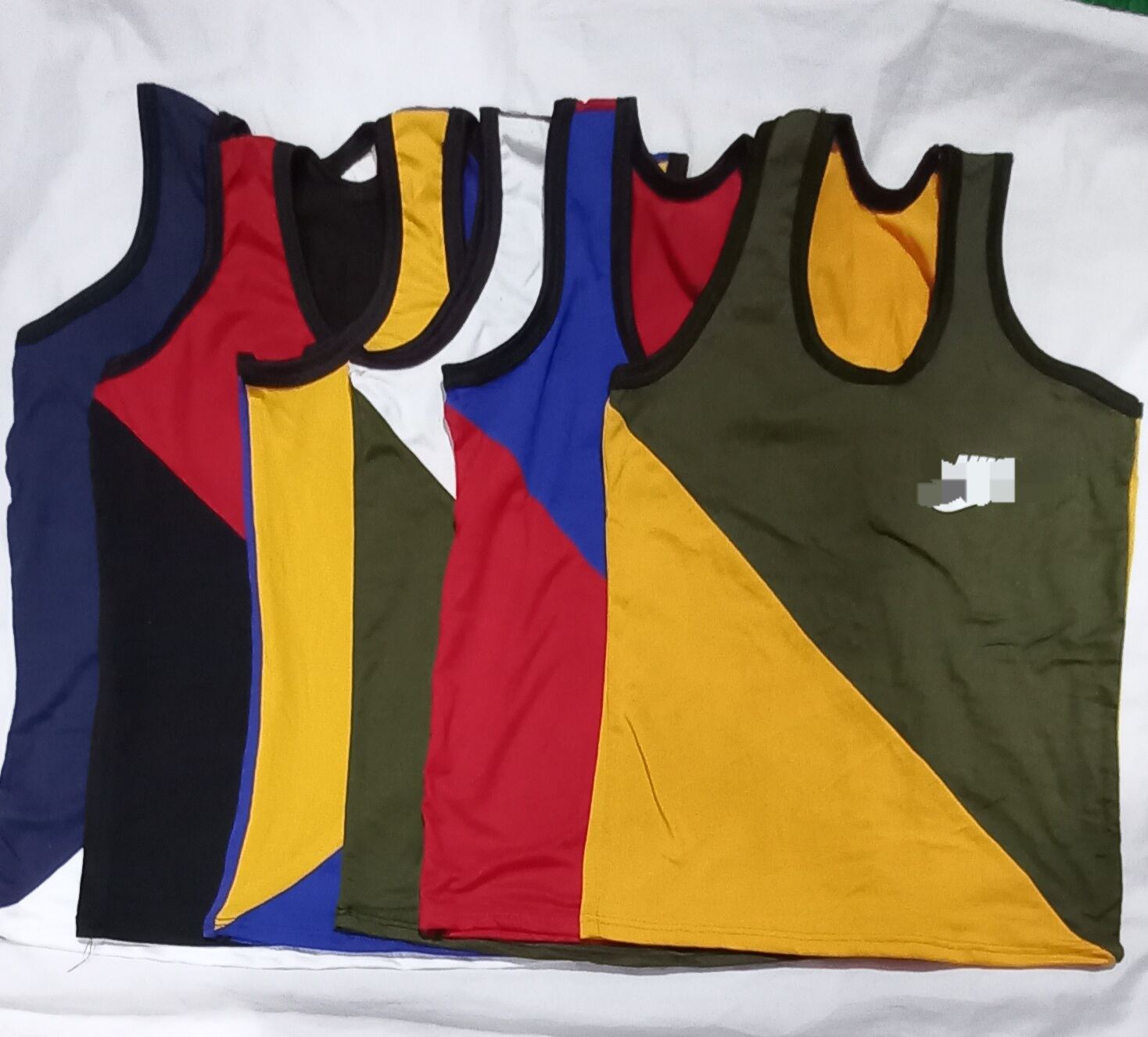 6 PCS TWOTONE SANDO FOR BOY KIDS/FIT 4 YO 6 YEARS OLD RANDOM COLORS