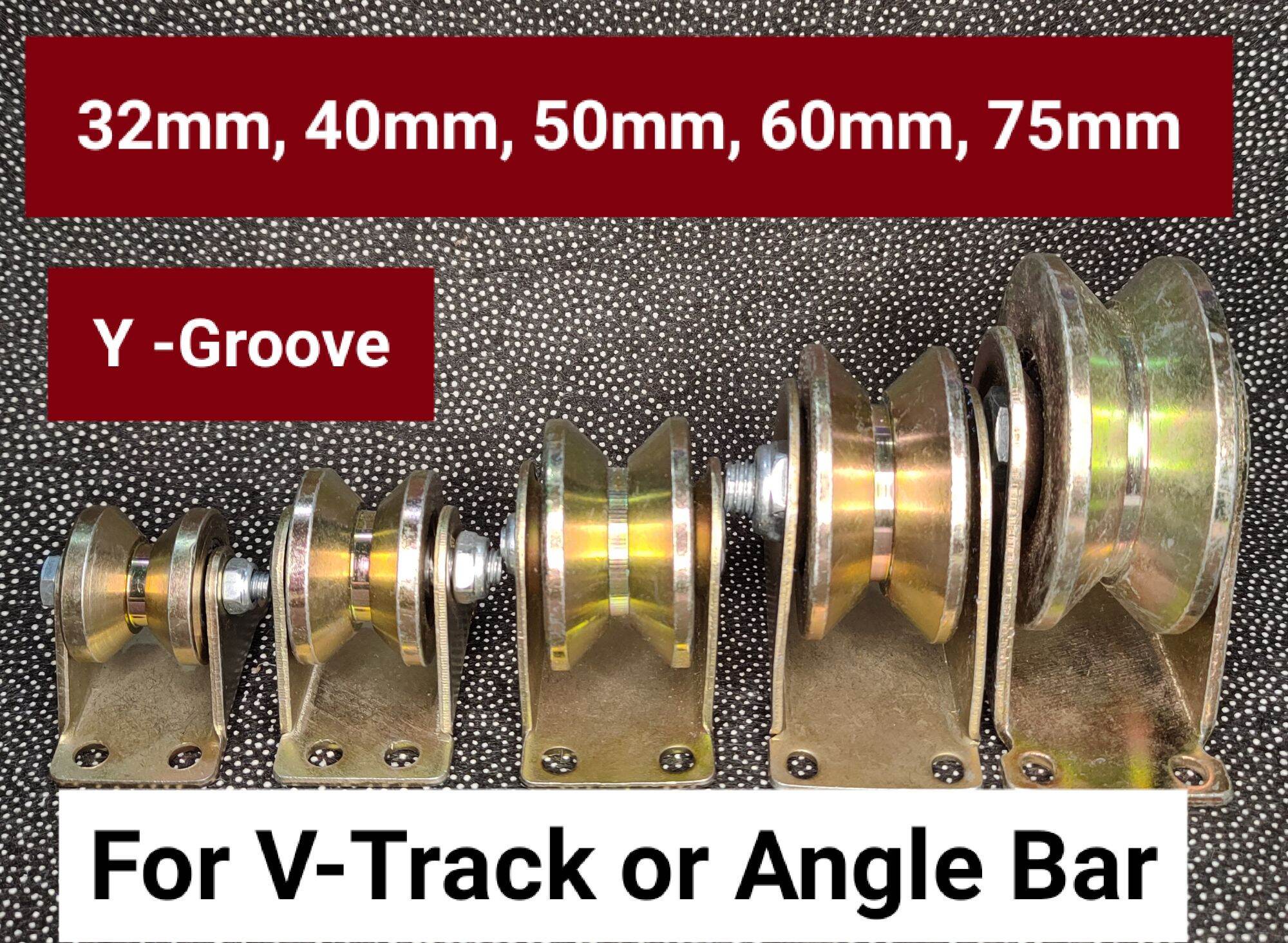 ☑️2PCS Galvanized Sliding Gate Roller with Triangular Bracket, Double ...