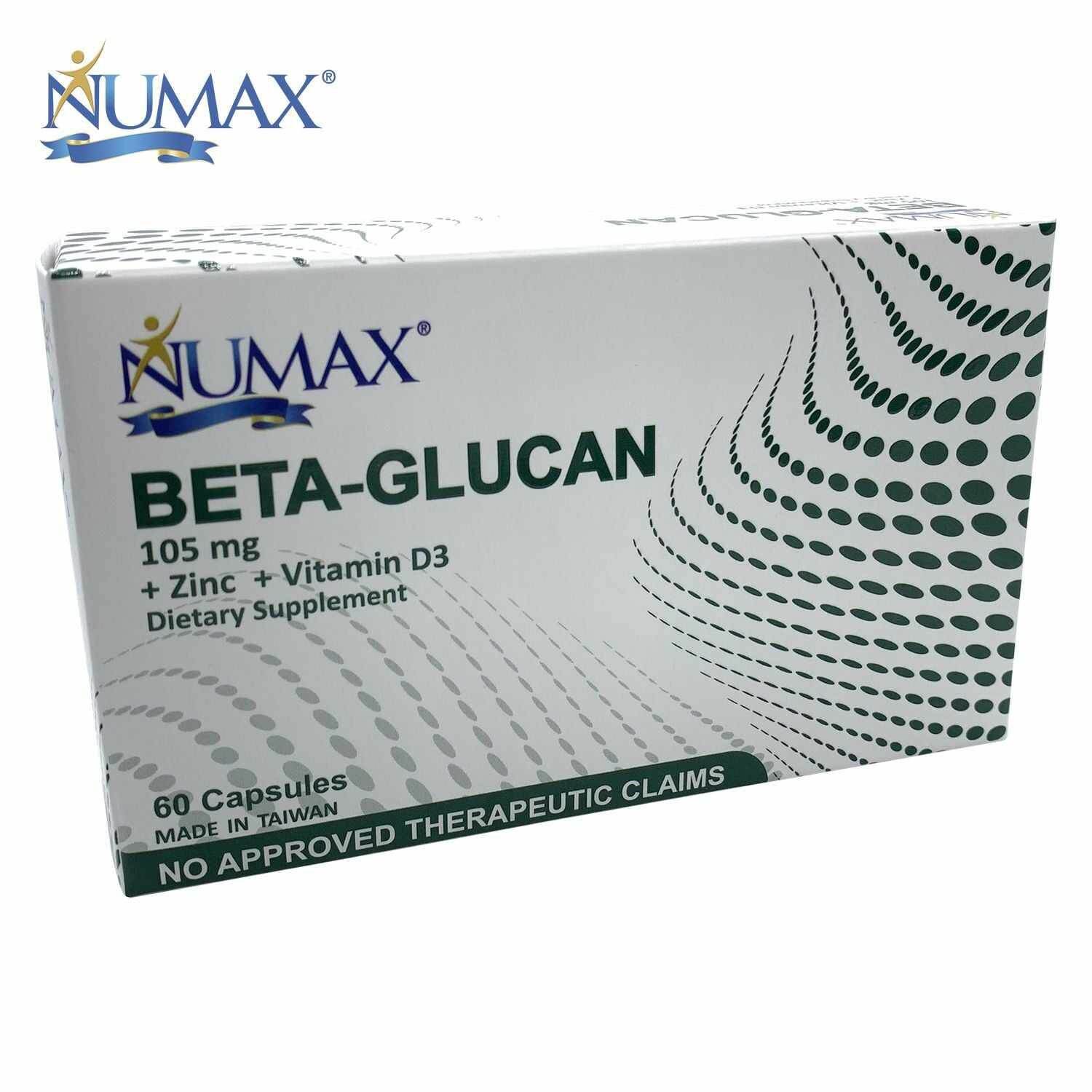 Numax Beta Glucan+Zinc+Vitamin D3 Immune Booster (60 capsules/Box ...