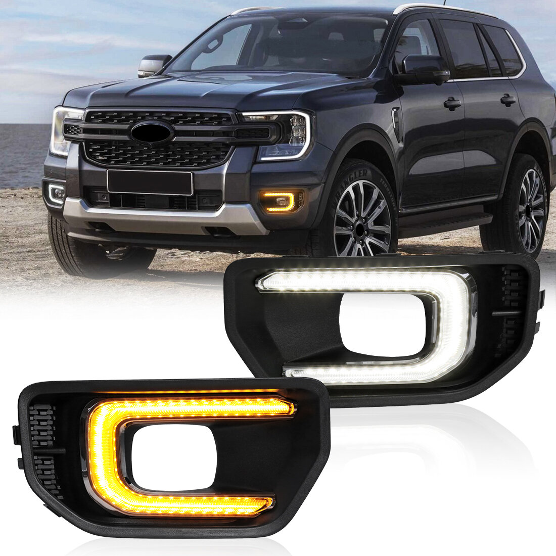 DRL For Ford Ranger 2022 2023 Wildtrak XLT Sport Platinum LED Daytime ...