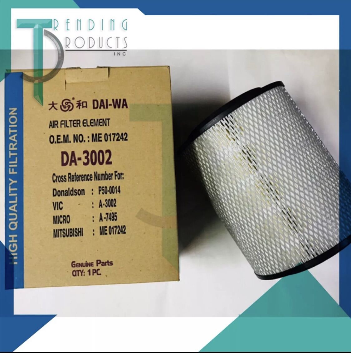 Daiwa Air Filter DA 3002 for MITSUBISHI FUSO 4D32 | Lazada PH