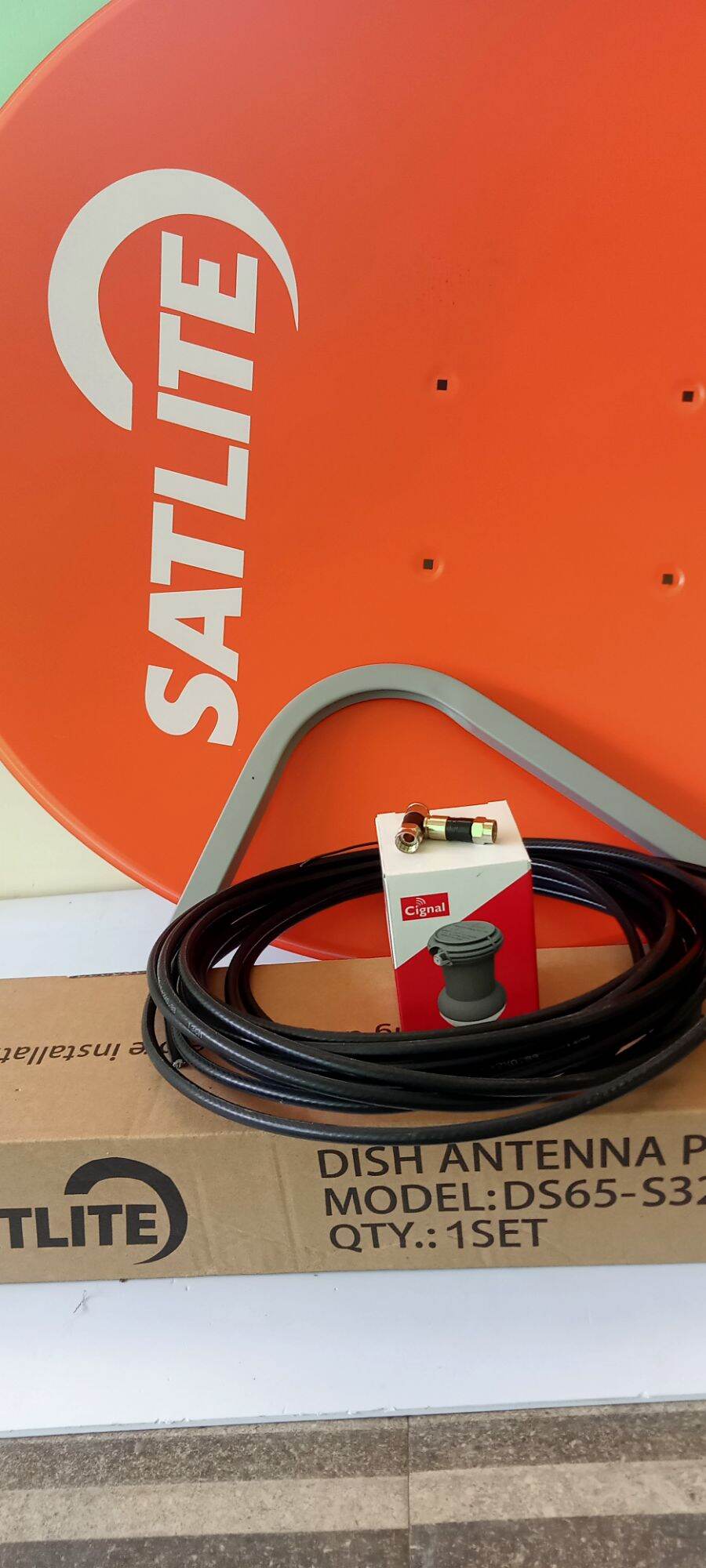 Dish kit cimplete LNB,connector,wire and plate | Lazada PH