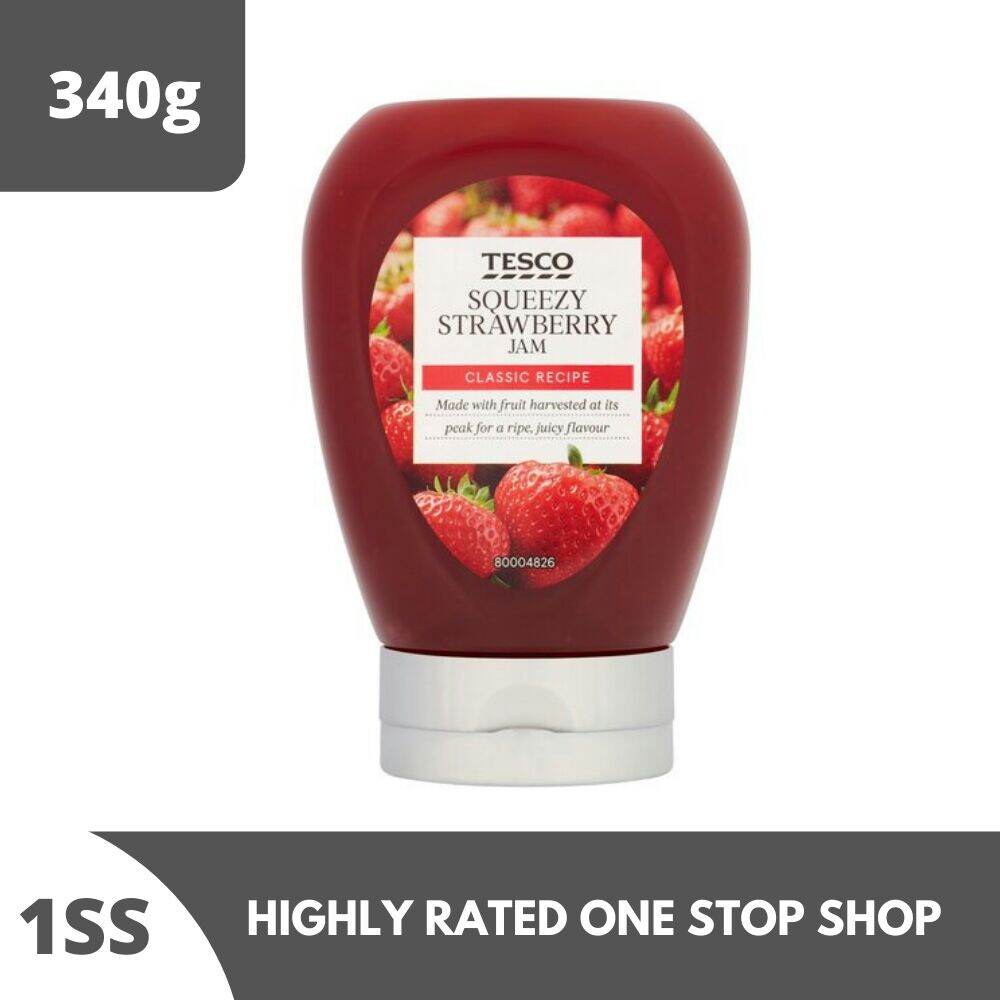 Tesco Squeezy Strawberry Jam, 340g | Lazada PH