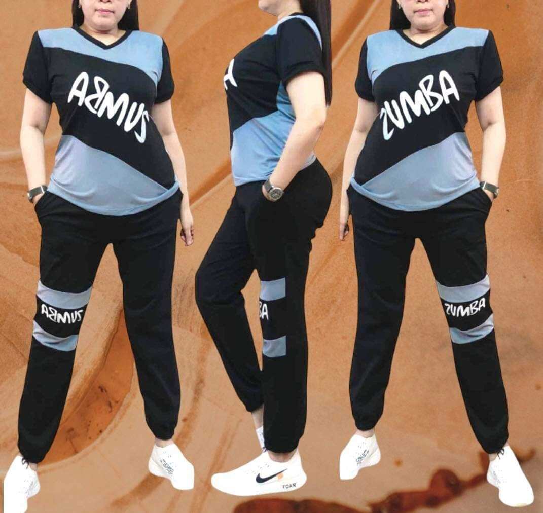 PLUS SIZE ZUMBA UNIFORM TERNO PANTS JOGGER SPORTY FOR WOMEN ON SALE Med ...