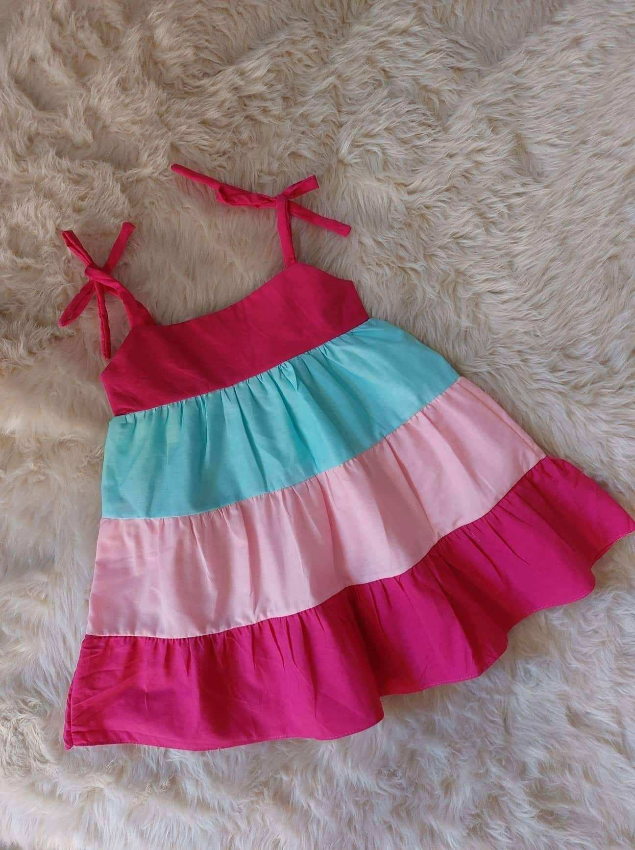 Kids Woven Layered String Dress (1-3y)
