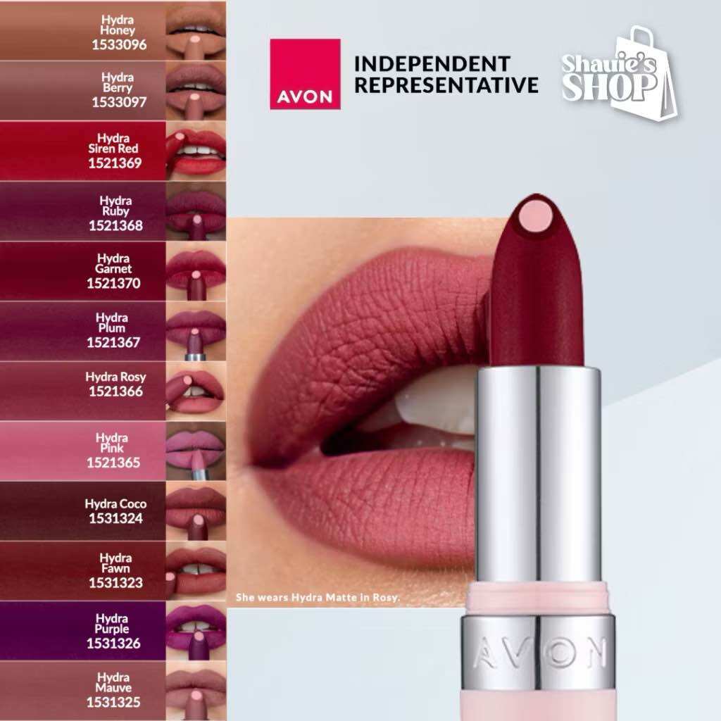 Avon Hydramatic Hydra Matte Lipstick Siren Red Garnet Pink Plum | Lazada PH