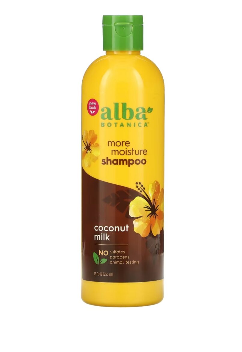 Alba Botanica More Moisture Shampoo, Coconut Milk, 12 fl oz (355 ml ...