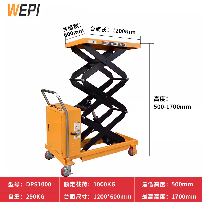 Movable Manual Hydraulic Platform Car Platform Trolley Scissor Hand ...