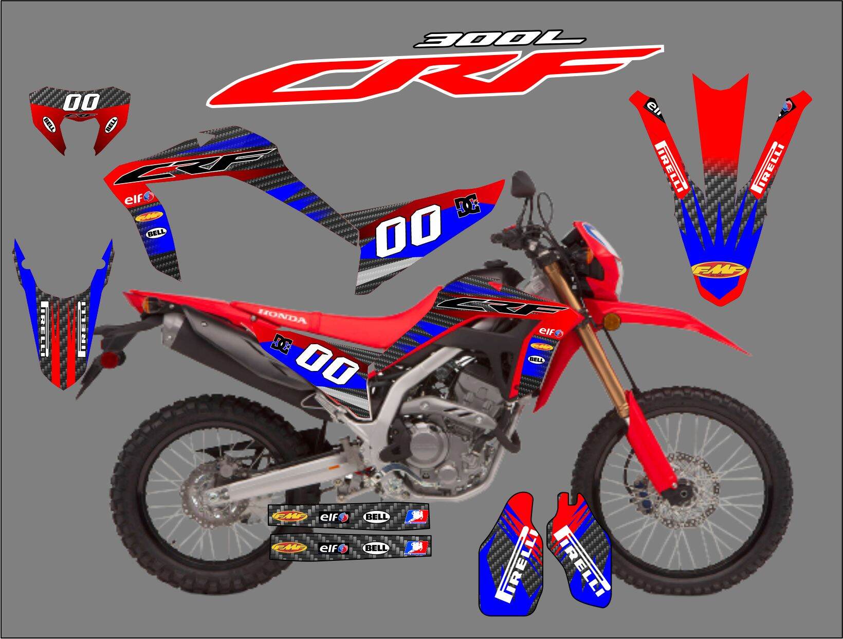 Honda crf 300L full body decals | Lazada PH