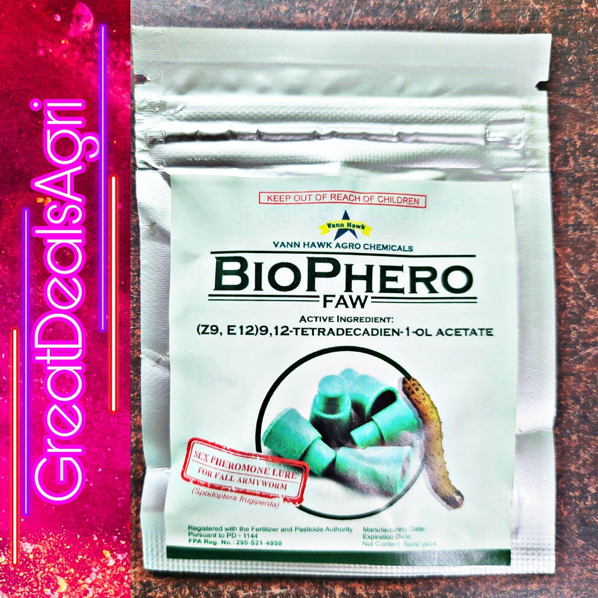 BIOPHERO FAW SEX PHEROMONE LURE FOR FALL ARMYWORM (5 PCS PER PACK) BY ...