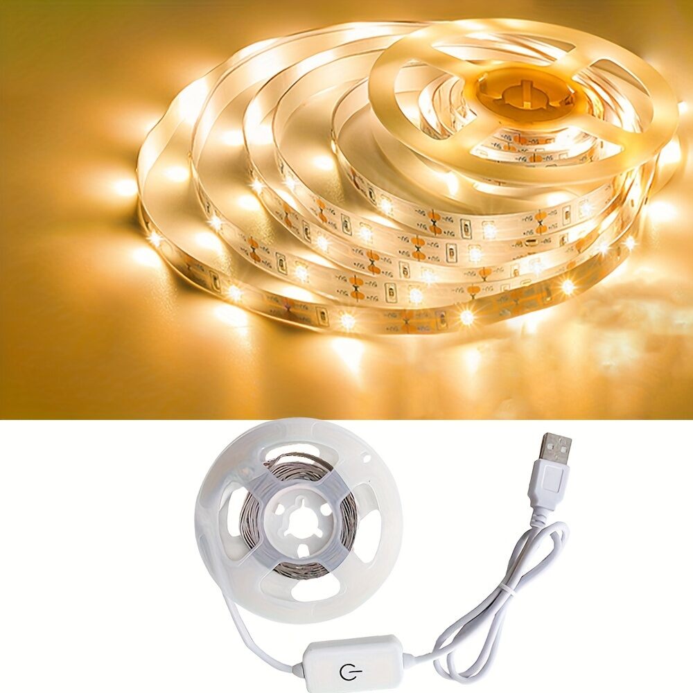 1M/2M/3M/5M LED Touch USB Strip Light 1 Roll 5V 60LEDs/m 2835 Dimmable ...