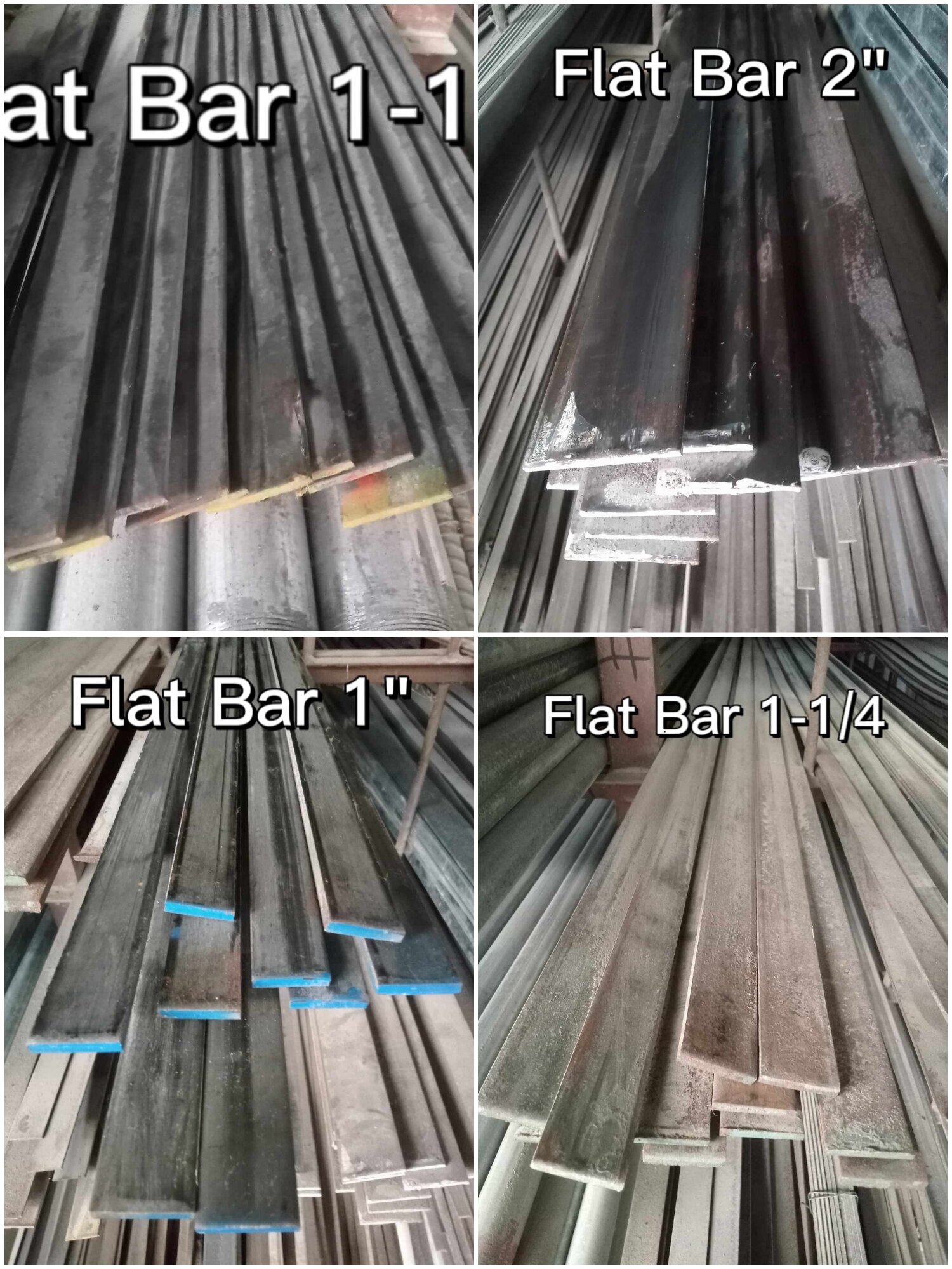 Flat Bar Steel 1" , 1-1/4" , 1-1/2" , 2" Width sold per Foot 2.3mm, 2 ...