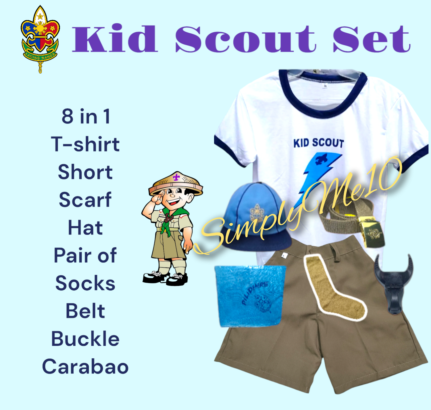 8 in 1 Bsp Kid Scout Uniform Complete set for kids boy | Lazada PH